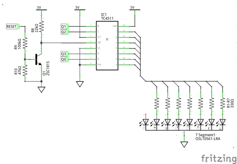 論理回路 / 10進同期カウンタと 7セグメントLED | meyon's STUDY