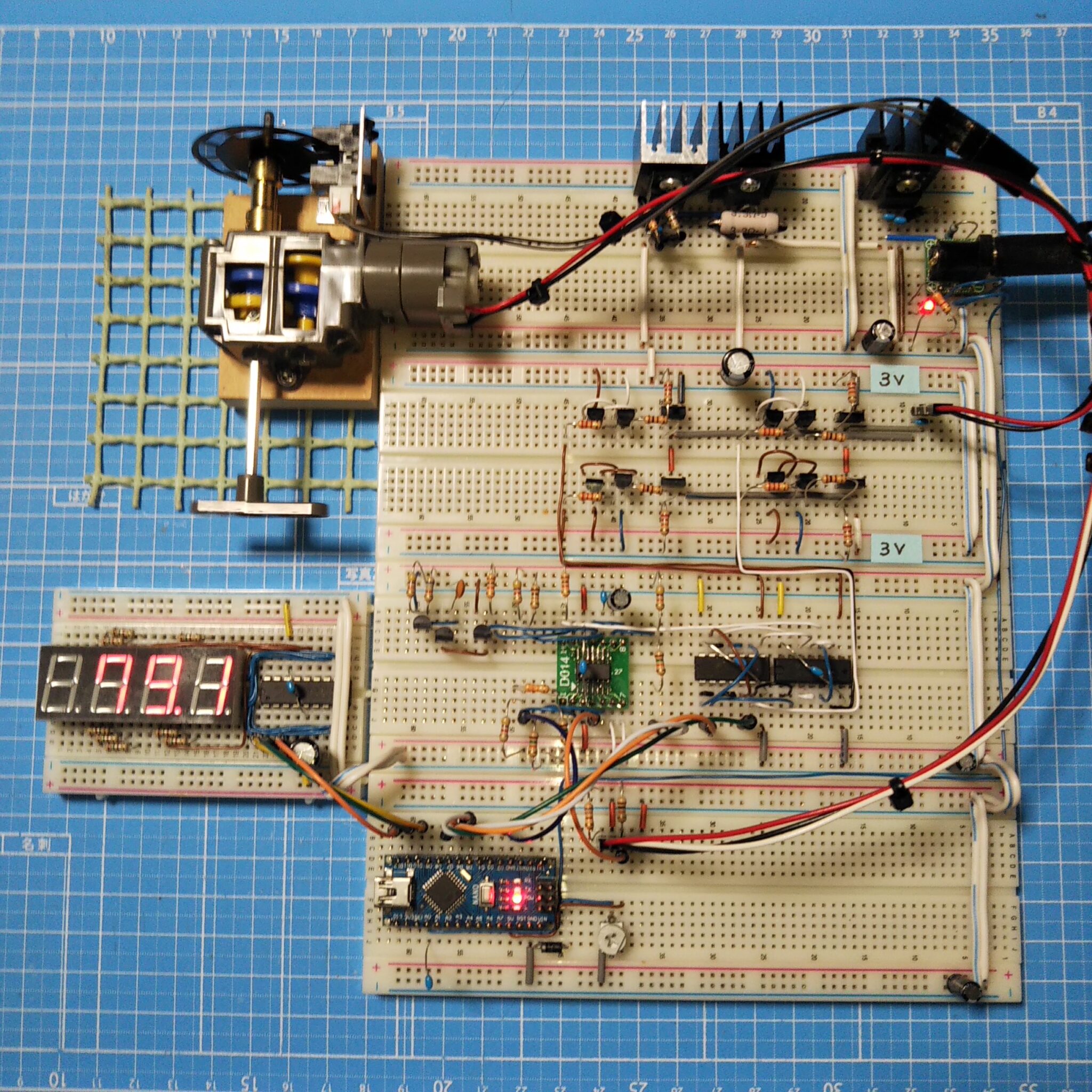 ブラシ付モータ FA-130RA を Hブリッジ回路で PWM制御する (4) / 回転数を PID制御する | meyon's STUDY