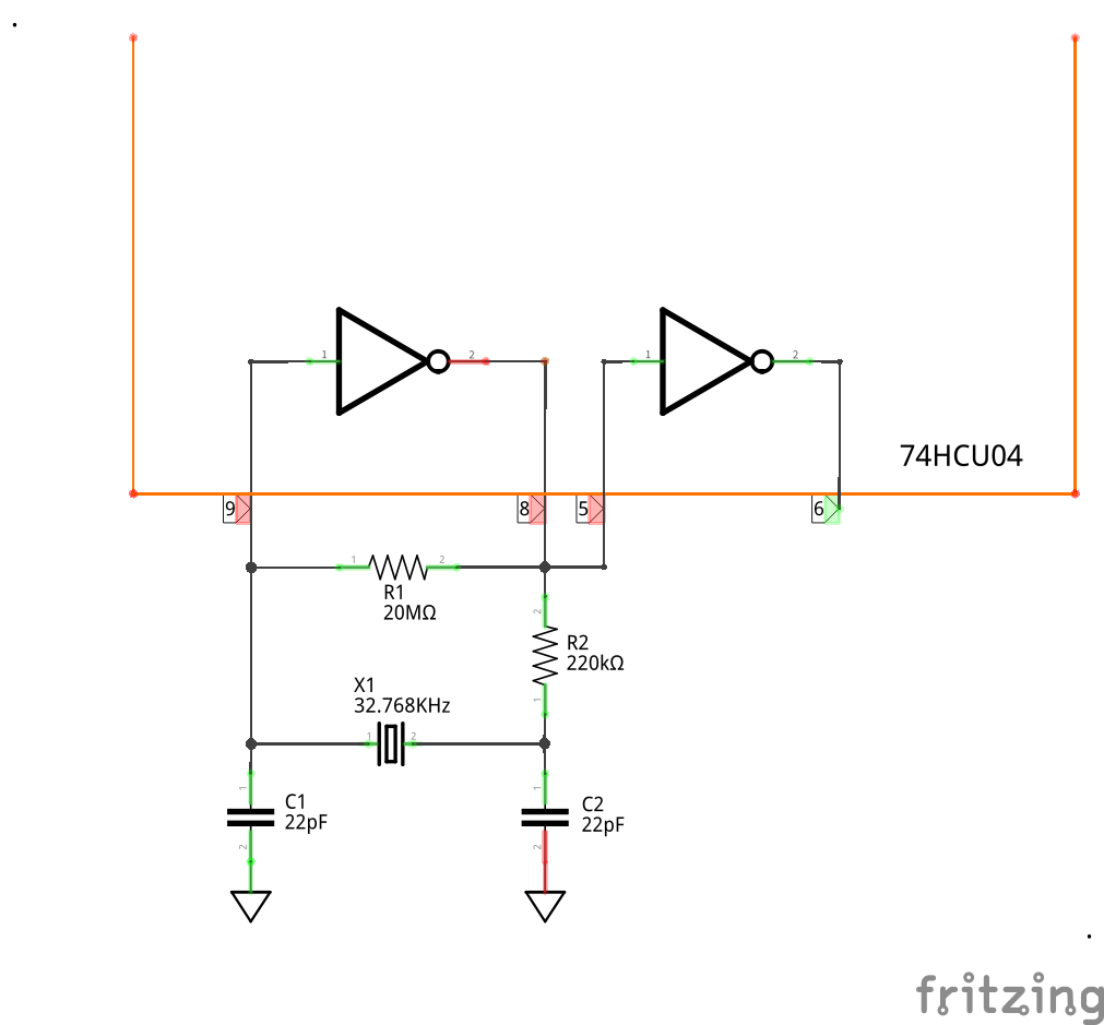 デジタル時計をつくる (7) / 32.768KHz 発振回路 | meyon's STUDY